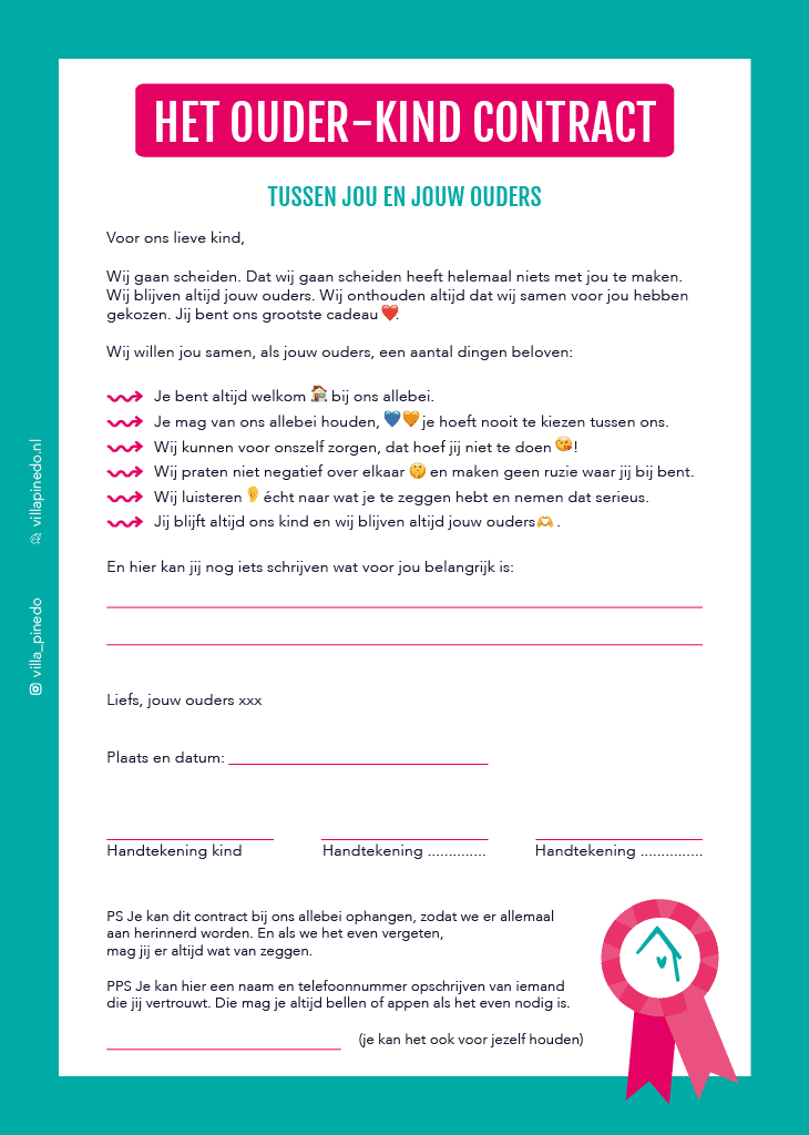 Ouder-kind contract | Villa Pinedo
